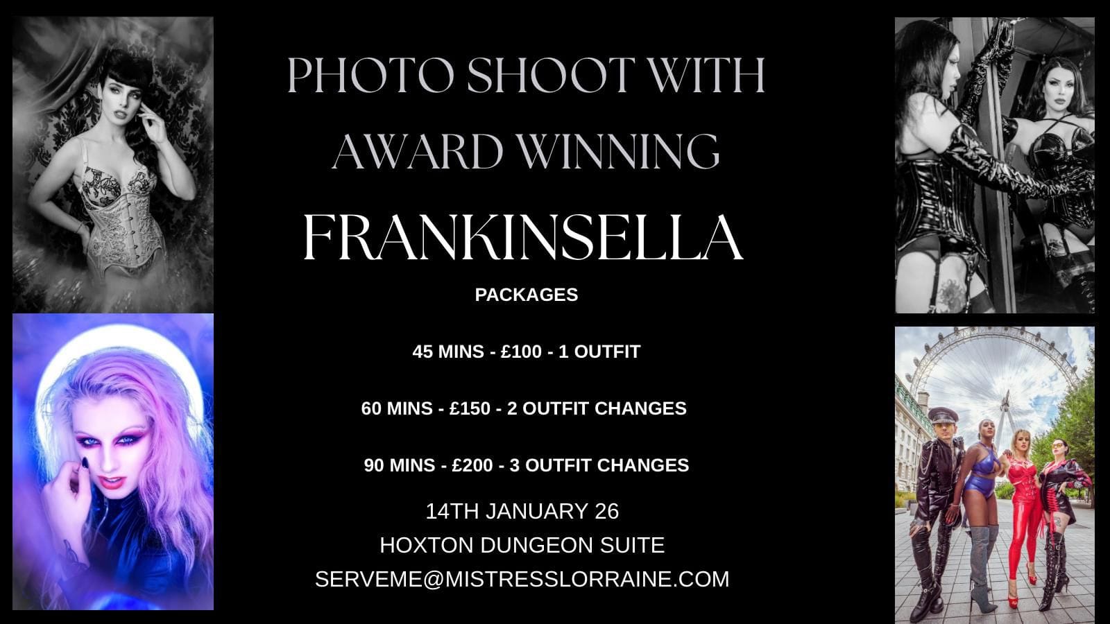 Exclusive Photo Shoot with Award-Winning Frankinsella at London Dungeon ...
